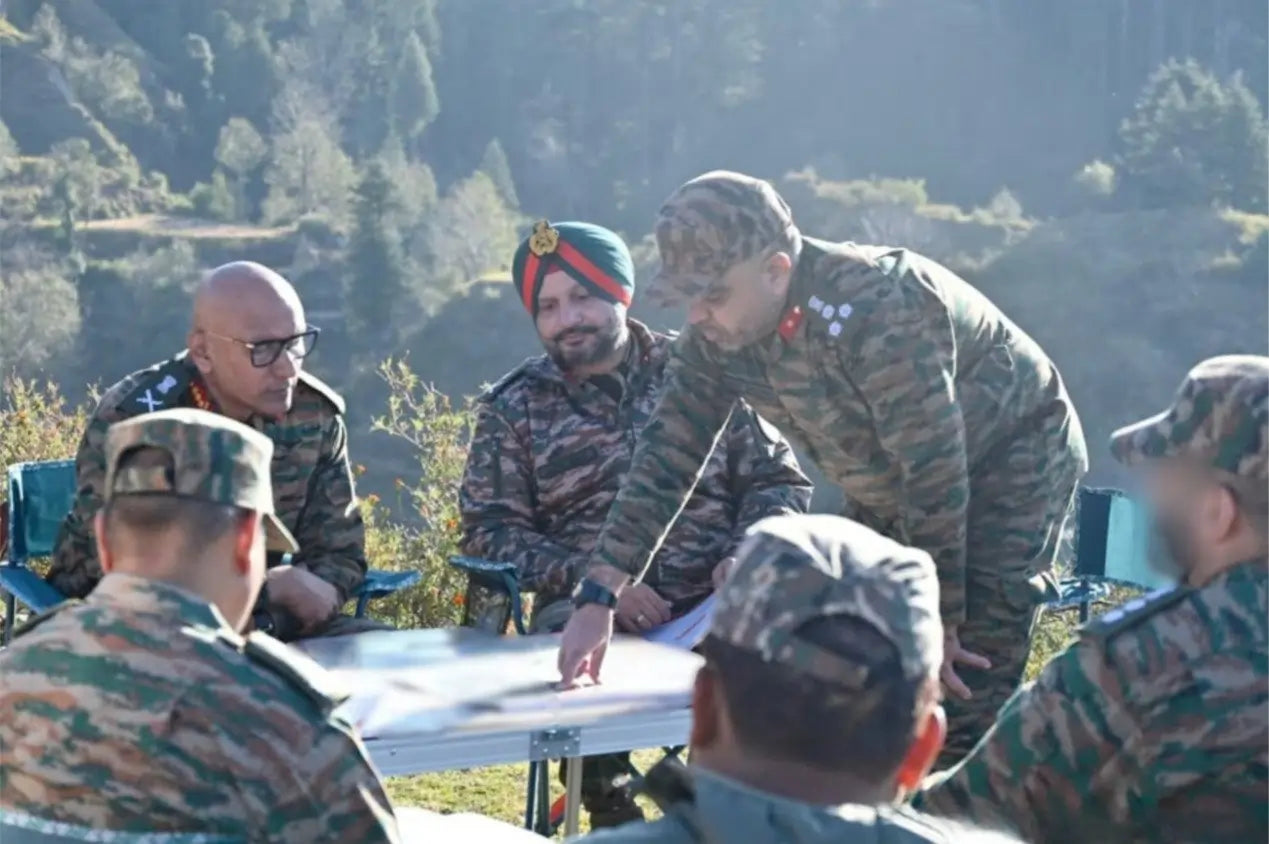 Lt Gen Pratik Sharma Evaluates Counter-Terrorism Efforts in Basantgarh