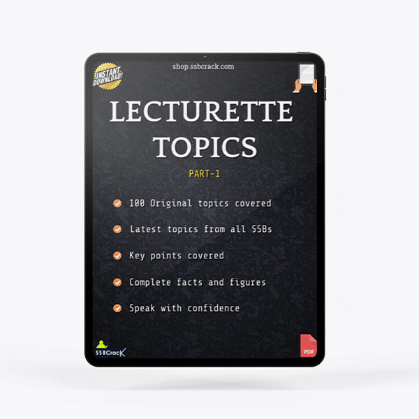 SSB Lecturette Topics Part-1 eBook [100 Topics]